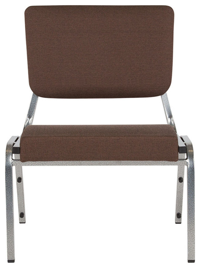 Brown Antimicrobial Fabric Bariatric Medical Reception Chair, 3/4 Panel ...