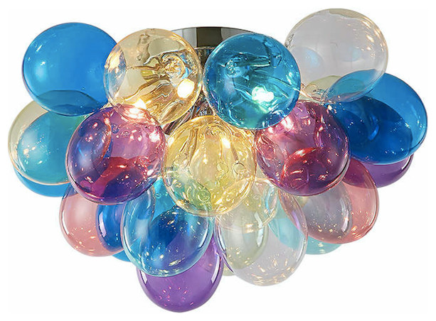 Colored Glass Bubble Flush Mount, Large - Contemporary - Flush-mount ...