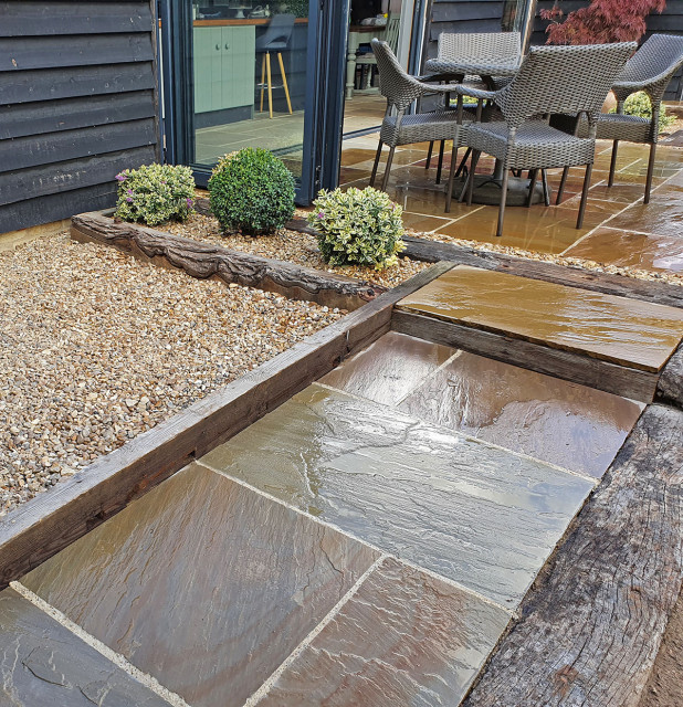 Rippon Buff Sandstone Paving - Classique - Terrasse et Patio ...