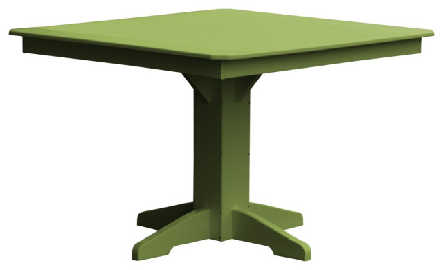 Poly Lumber Square Table, 44 Inch - Transitional - Outdoor Pub And ...