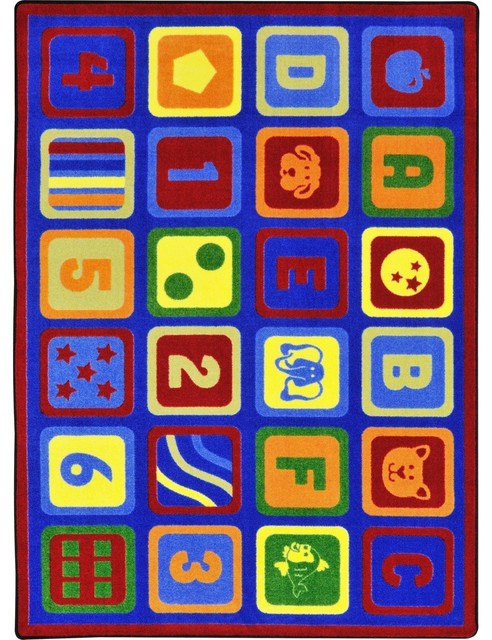 Kid Essentials, Early Childhood Letters Count Rug, 7'8" x 10'9 ...