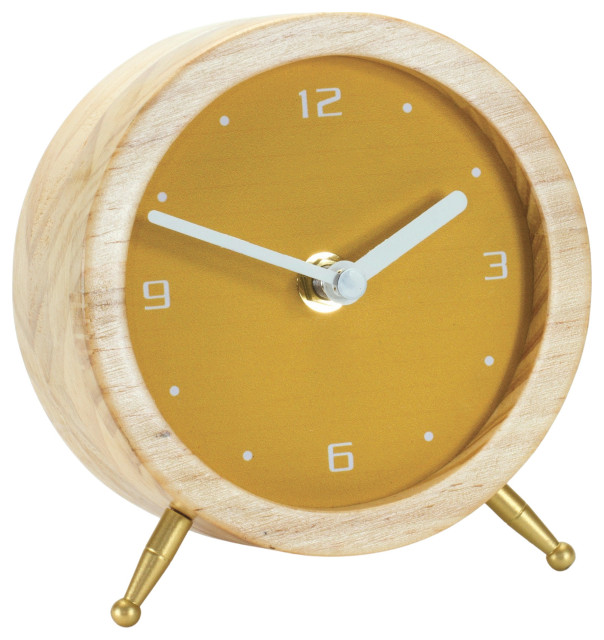 Wooden Desk Clock - Midcentury - Desk And Mantel Clocks - by Melrose ...