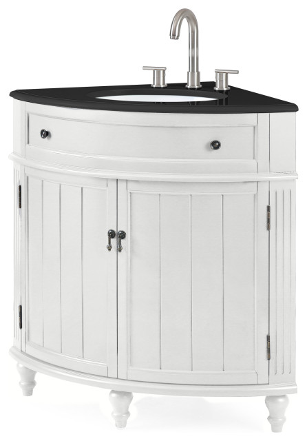 24 Inch Triadsville Grey Corner Design Bathroom Vanity With Quartz Top ...