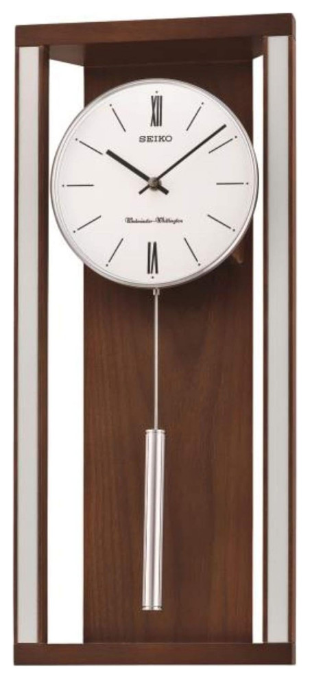 Modern and Sophisticated Wall Clock With Pendlum and Dual Chimes ...