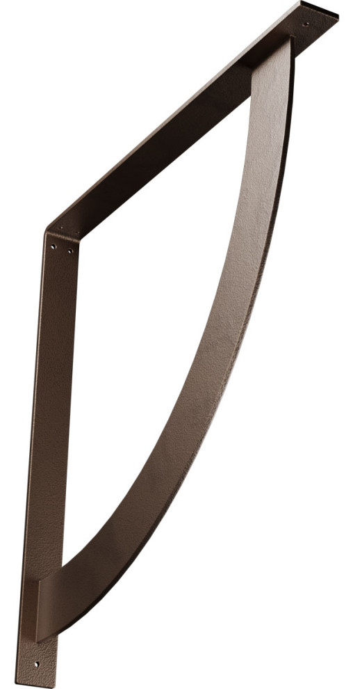 1 1/2"Wx5 1/2"Dx8"H Edwards Wrought Iron Bracket, Single Center Brace ...