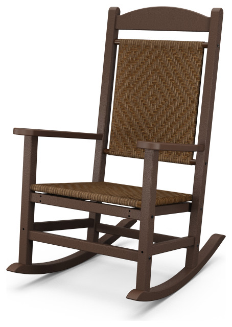 Polywood Presidential Woven Rocking Chair - Tropical - Outdoor Rocking ...