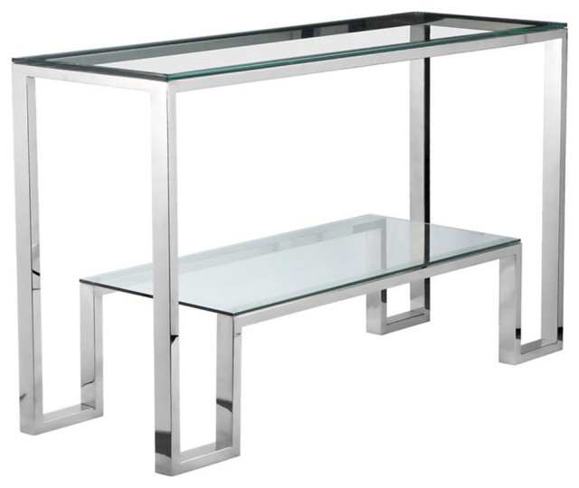 American Home Classic Laurence Modern Metal Console Table in High ...