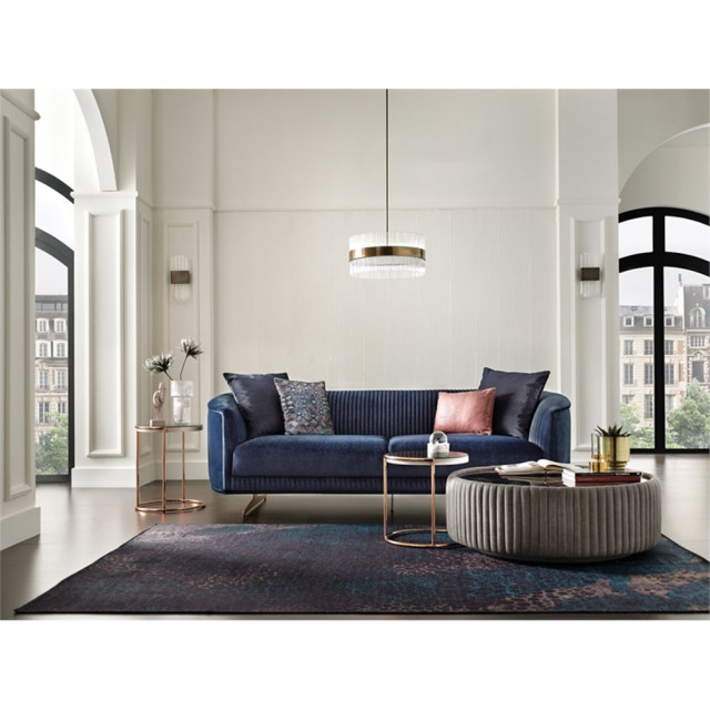 Enza Home Vienna 18" Wood & Metal Side Table in Burgundy Red/Gold ...