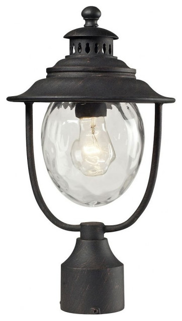 Round Globe One Light Outdoor Post Mount - Coastal Style Post Light ...