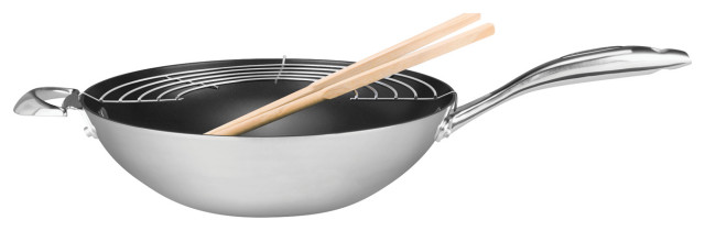 Scanpan CTP - 12 1/2" Wok - Traditional - Woks And Stirfry Pans - by Chef's Arsenal | Houzz