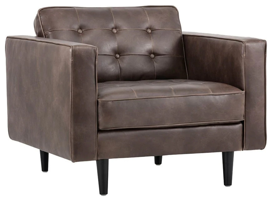 Barneston Armchair, Havana Dark Brown - Midcentury - Armchairs And ...