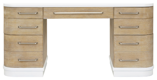 Two-Toned 7-Drawer Writing Desk - Transitional - Desks And Hutches - by ...