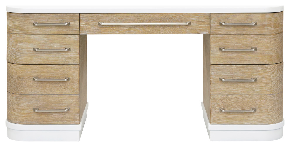 Two-Toned 7-Drawer Writing Desk - Transitional - Desks And Hutches - by ...