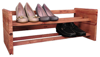 Two-Tier Aromatic Cedar Shoe Rack - Traditional - Shoe Storage - by ...