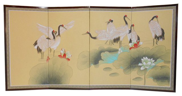 Chinese Watercolor Silk Screen - Asian - Screens And Room Dividers - by ...