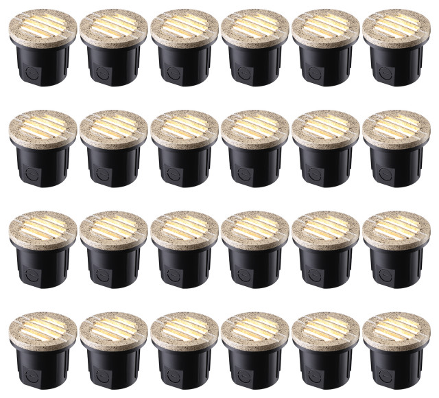 24-Pack 6W Well Lights LED Low Voltage 12-24V, In-Ground Lighting ...