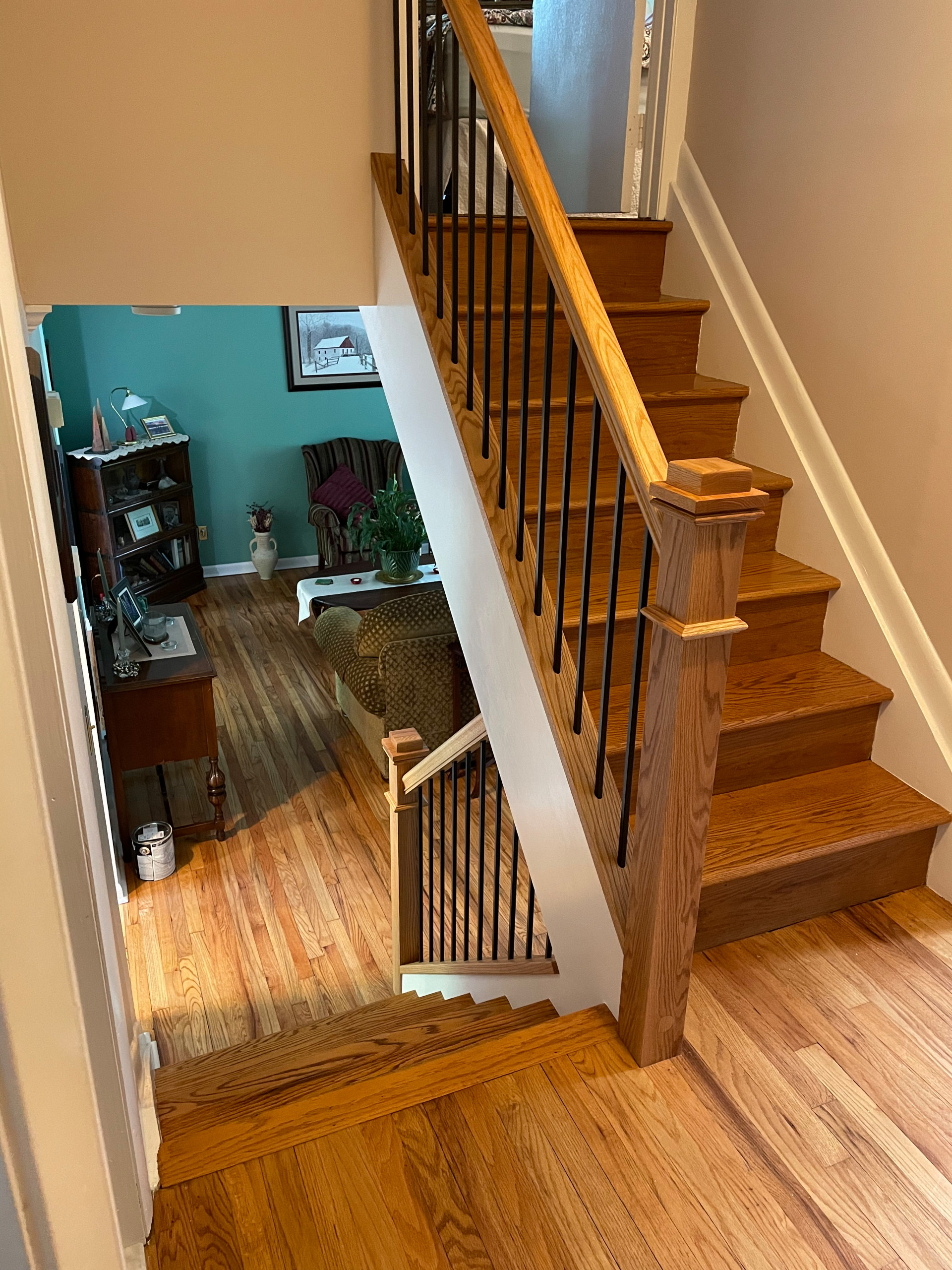 Custom staircase railings