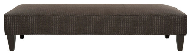 Gabby Lounging Bench, Gray Pinstripe - Transitional - Accent And ...