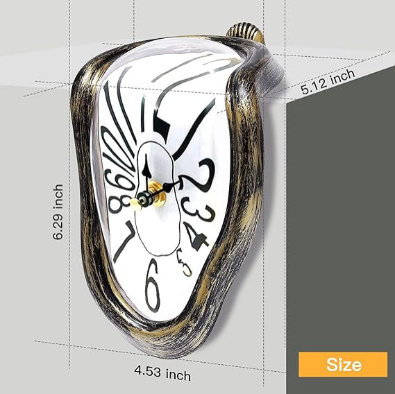 Melting Clock Dali Melted Clock Gift Decor Art Inspired Wall Clock ...