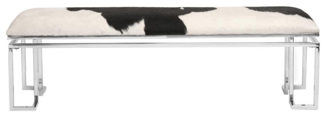 Appa Modern Cowhide Bench - Silver, Belen Kox - Contemporary ...
