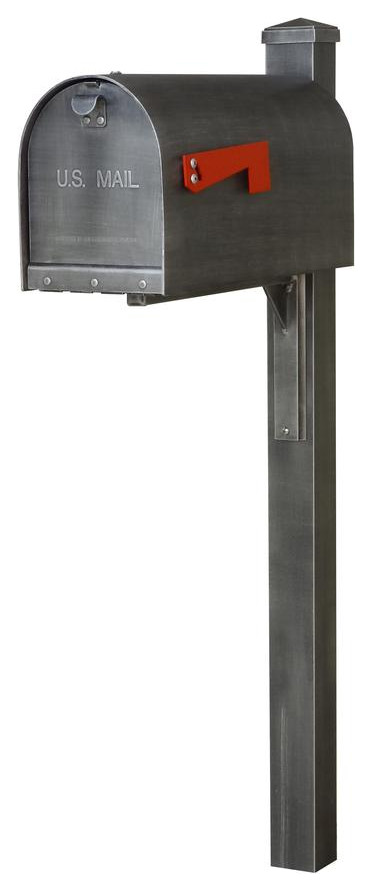 Titan Steel Curbside Mailbox and Wellington Mailbox Post - Tropical ...