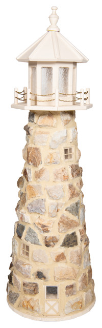 Stone Lighthouse, 5 Foot - Beach Style - Garden Statues And Yard Art ...