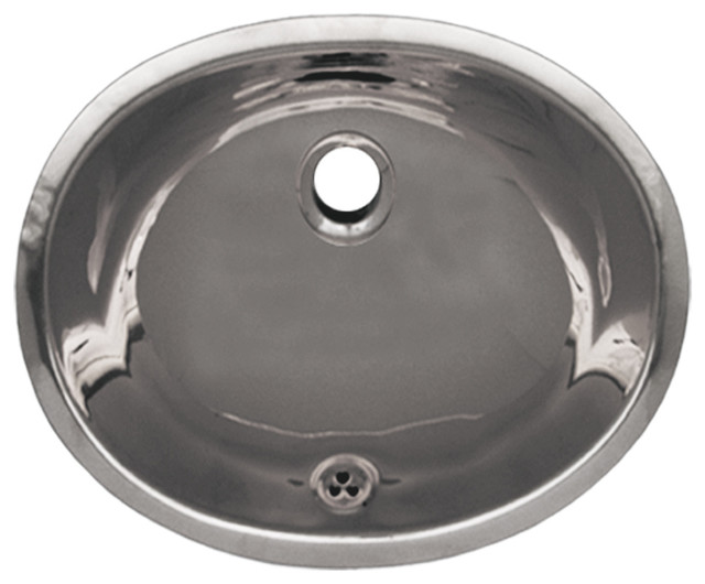 Smooth Oval Undermount Basin With Overflow - Contemporary - Bathroom ...