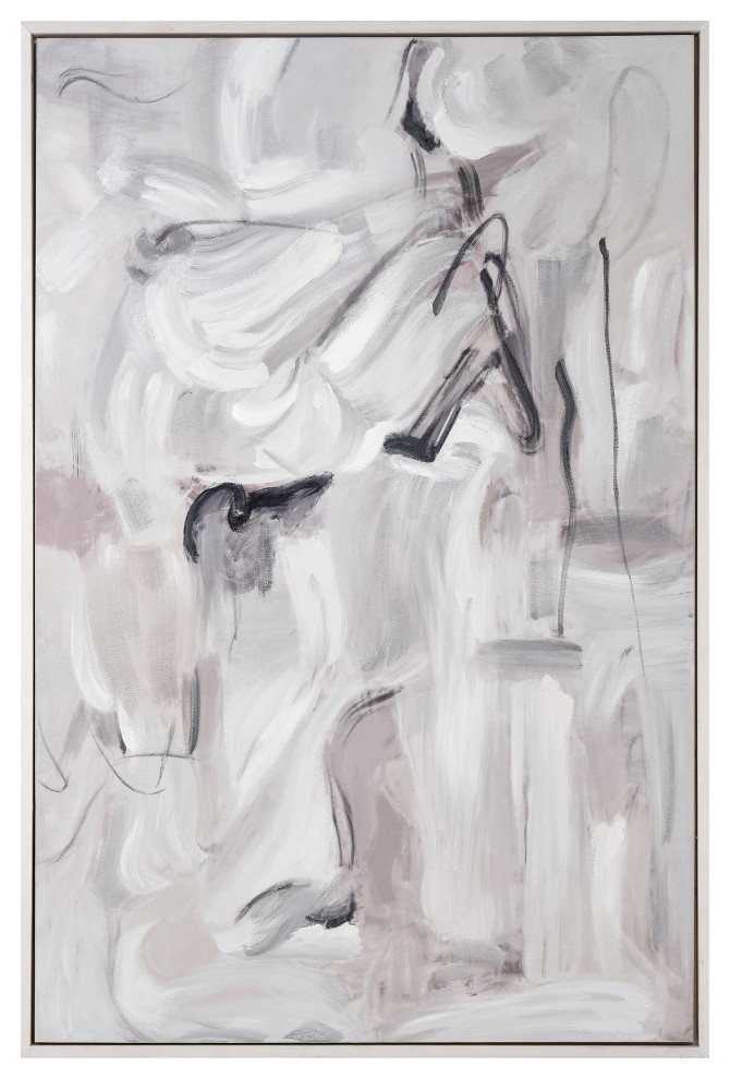 Ash Abstract Framed Wall Art Large - Contemporary - Prints And Posters ...