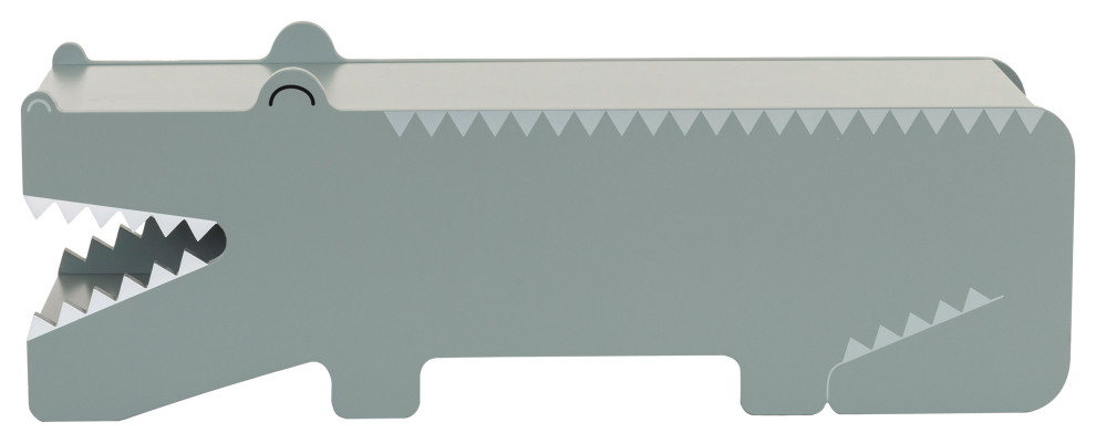 Reclaimed Wood Alligator Bench With Storage, Blue - Contemporary - Kids ...