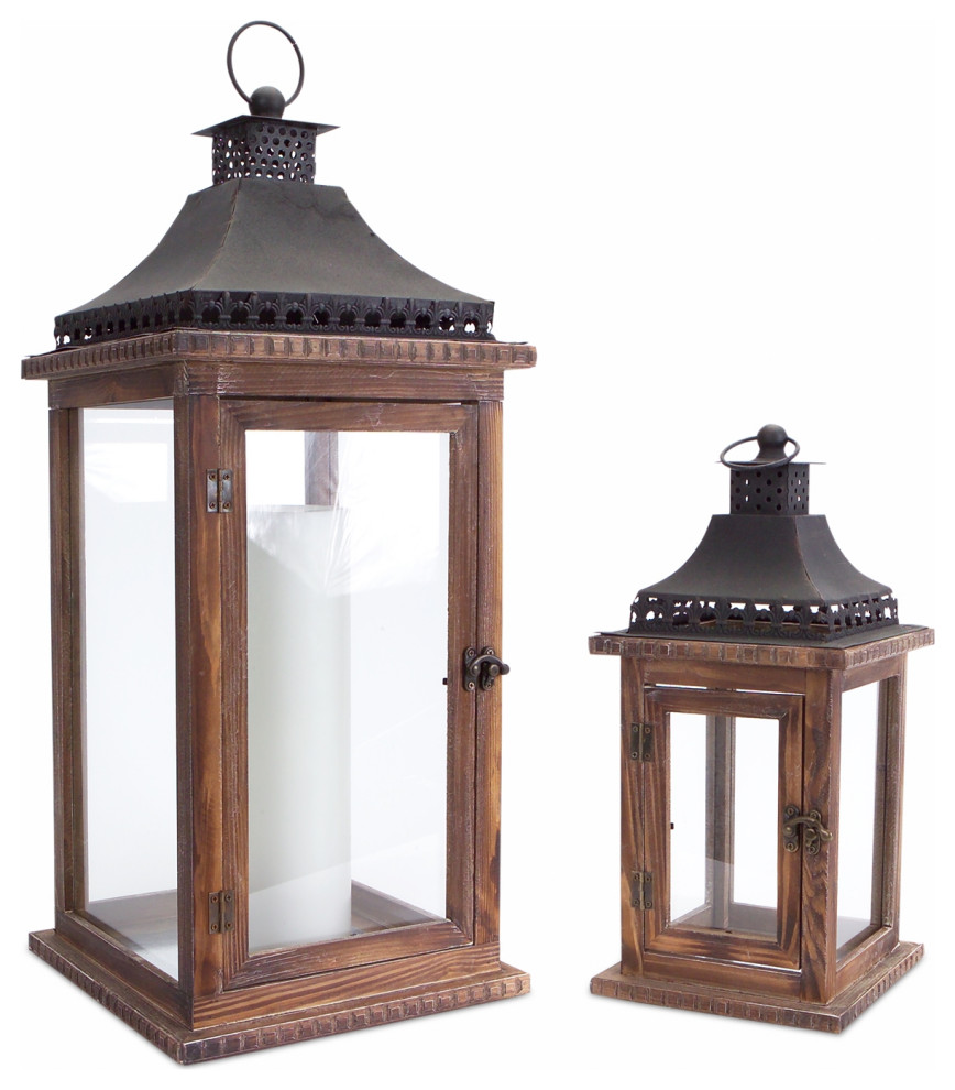 Lantern, 2-Piece Set - Traditional - Candleholders - by Melrose ...