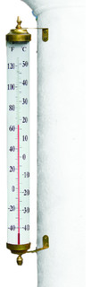 Vermont Grande View Thermometer 24", Living Finish Brass - Traditional ...