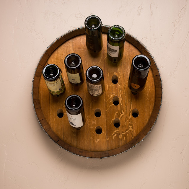 Round Wine Barrel Wine Rack - Southwestern - Wine Racks - by Alpine ...