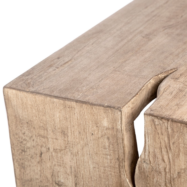 Merwin Reclaimed Pine 94-inch Waterfall Style Dining Table with Cutout ...