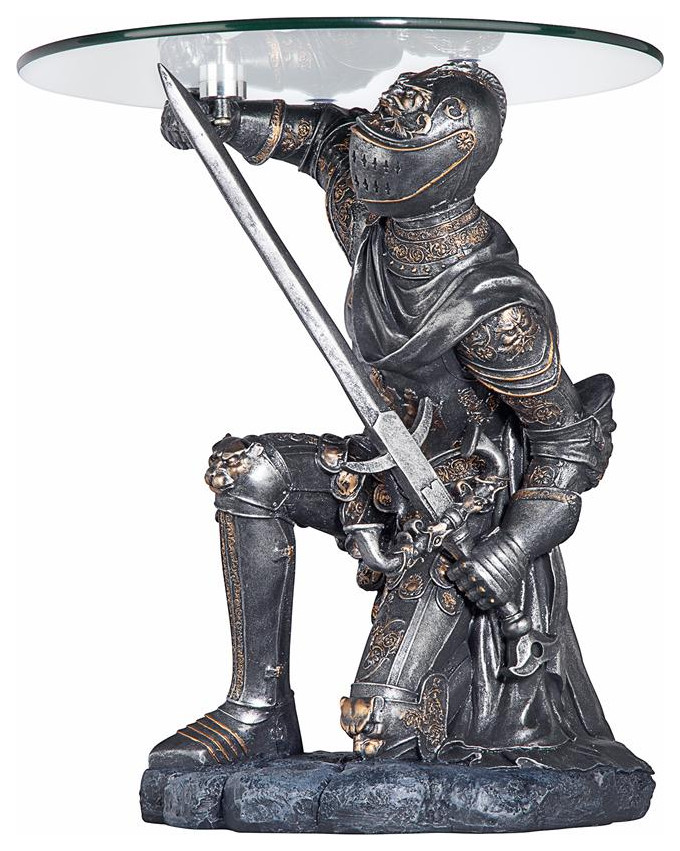 Kneeling Knight Sculptural Table - Traditional - Side Tables And End ...