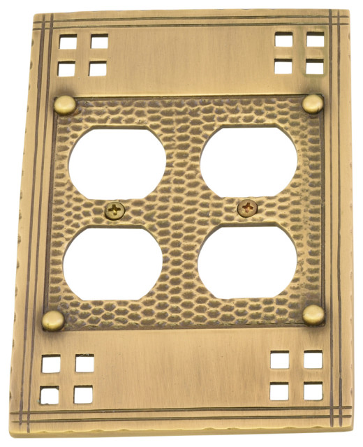 Arts And Crafts Double Outlet - Craftsman - Switch Plates And Outlet ...