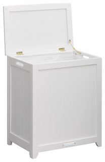 Oceanstar Rectangular Wood Laundry Hamper with Interior Bag ...