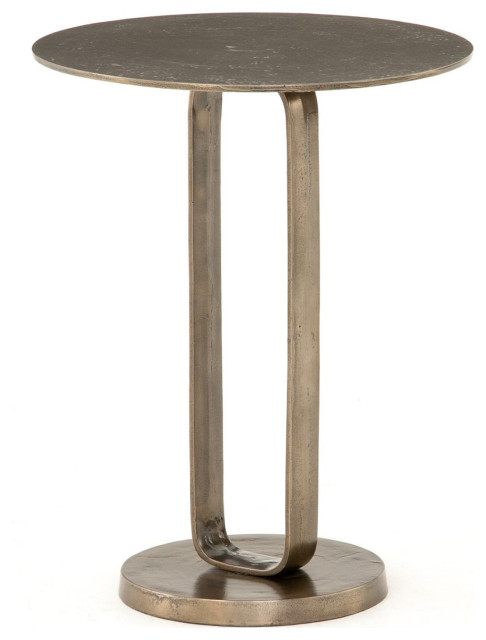 Douglas Aged Bronze End Table - Transitional - Side Tables And End ...