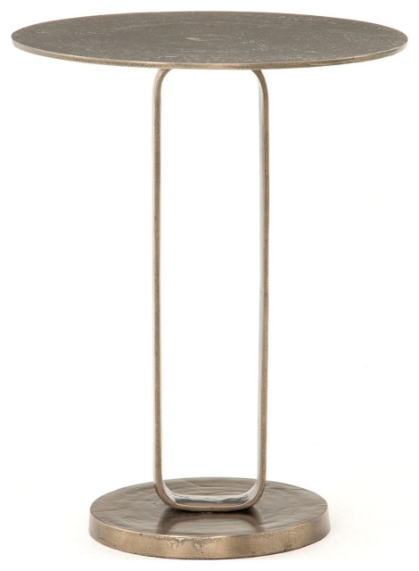 Douglas Aged Bronze End Table - Transitional - Side Tables And End ...