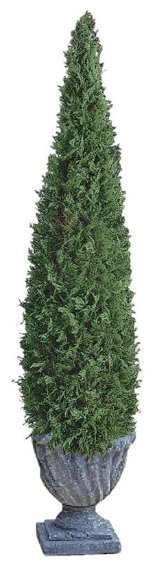 60" Cone Evergreen Topiary - Traditional - Artificial Plants And Trees ...