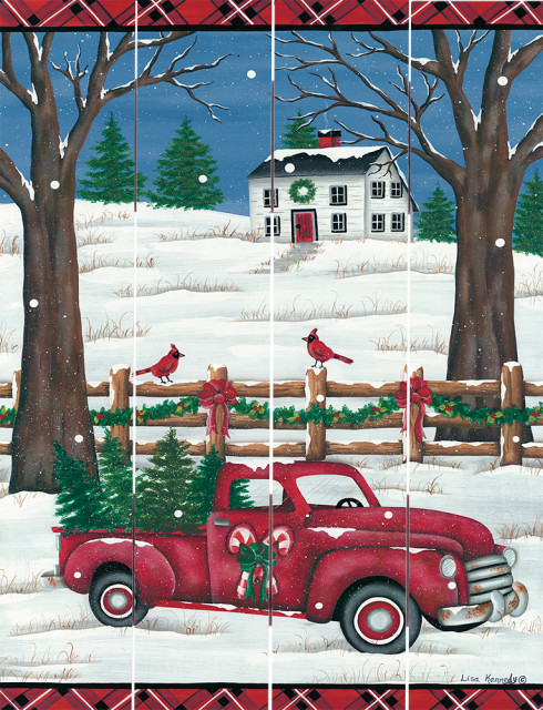 Candy Cane Truck Pallet Art - Contemporary - Prints And Posters - by ...