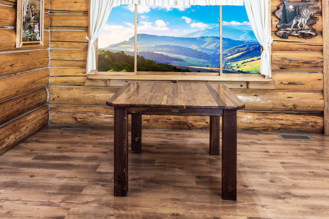 Homestead Collection Square 4 Post Dining Table - Rustic - Dining ...
