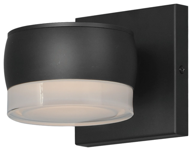 Black LED Outdoor Wall Sconce from the Modular Collection, 5.000 ...