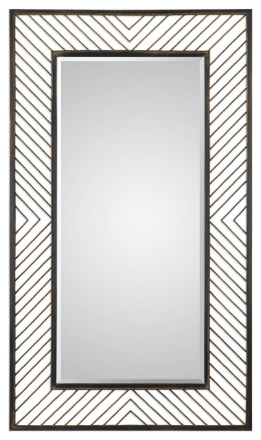 Uttermost Karel Chevron Mirror - Industrial - Wall Mirrors - by ...