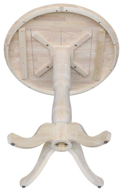 Classic Bar Dining Table, Rubberwood Construction With Pedestal Base ...