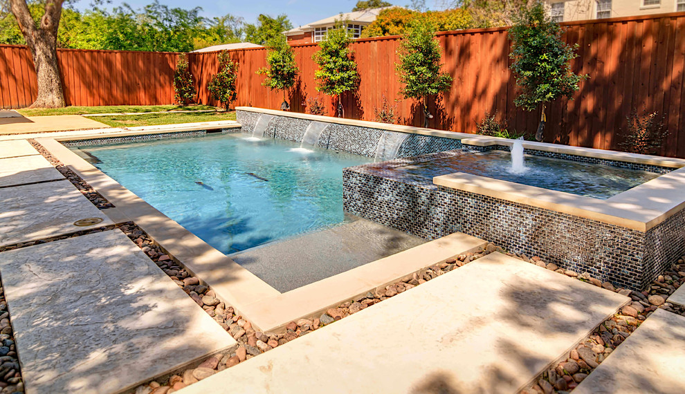 Inground Spa Designs Plano, Dallas, Highland Park - Swimming Pool & Hot ...