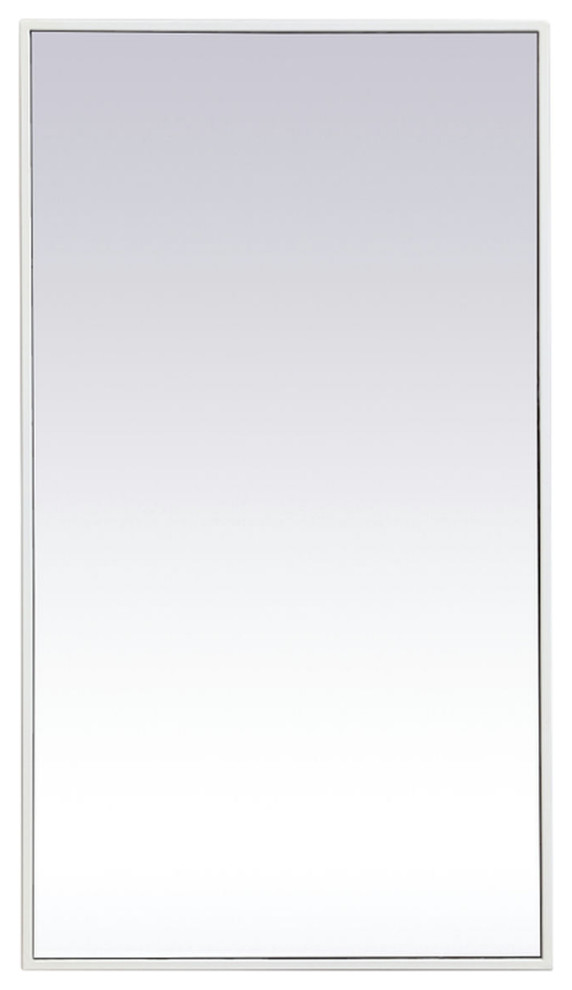 Metal Frame Rectangle Mirror 20"x36", White - Contemporary - Wall ...