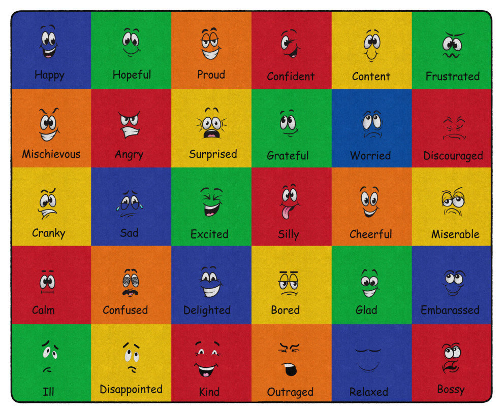 Flagship Carpets FA1027-58FS 10'6x13'2 All Types of Feelings Rug, 10 ...