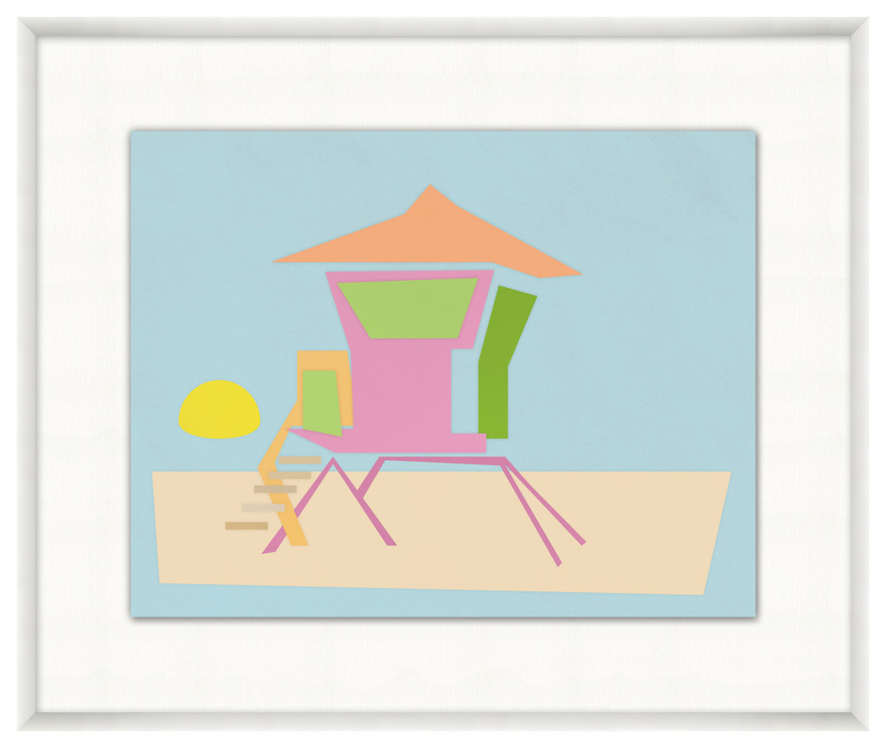 Lifeguard Stand Collage Bright 2 - Beach Style - Prints And Posters ...