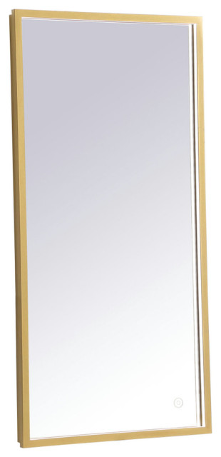 Pier 18X36" Led Mirror With Adjustable Color Temperature, Brass ...