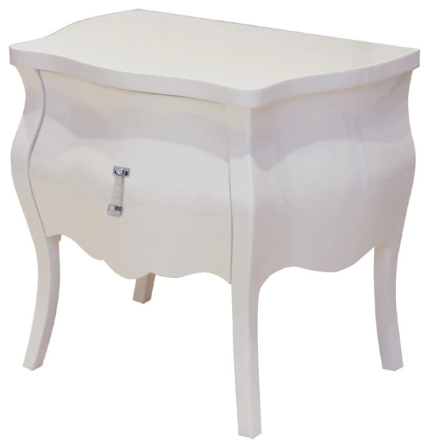 Adonis Modern Bombay Shape Nightstand - Traditional - Nightstands And ...